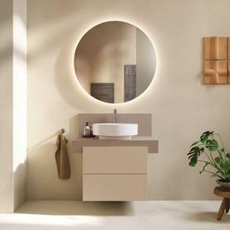 Duravit Balcoon Konsole BA90560IFIF0000 80 x 55 x 37 cm, 1 Ausschnitt Becken Mitte, Umbra matt