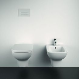 Ideal Standard i.life A Wand-Bidet T452401 offene Befestigung, mit Hahnloch und &Uuml;berlauf, wei&szlig;