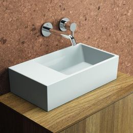 Ideal Standard Extra Hand-Waschtisch T392101 45x25x15cm, Hahnbank links, mit &Uuml;berlauf, geschliffen, ohne Hahnloch, wei&szlig;