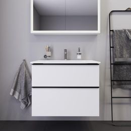 Duravit D-Neo Waschtisch-Unterschrank DE43620BD180000 81 x 46,2 cm, Diamantschwarz/wei&szlig; matt, 1 Schubkasten, 1 Auszug
