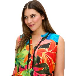sheego Gro&szlig;e Gr&ouml;&szlig;en Maxikleid mit Blumenmuster, bunt, Gr&ouml;&szlig;e 54 - Damen