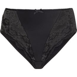 Sassa Mode sheego Gro&szlig;e Gr&ouml;&szlig;en Slip mit seitlichen Eins&auml;tzen, wei&szlig; + schwarz, Gr&ouml;&szlig;e 46 - Damen