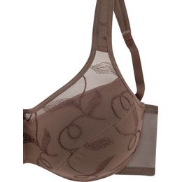 sheego Gro&szlig;e Gr&ouml;&szlig;en Minimizer-BH, mocha-mousse+wei&szlig;, Gr&ouml;&szlig;e 100E - Damen