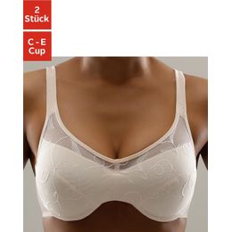 sheego Gro&szlig;e Gr&ouml;&szlig;en Minimizer-BH, puder+schwarz, Gr&ouml;&szlig;e 95E - Damen