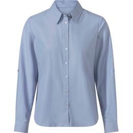 CR&Eacute;ATION L Damen Langarm-Bluse im Baumwoll-Polyester-Mix bleu Gr&ouml;&szlig;e 38