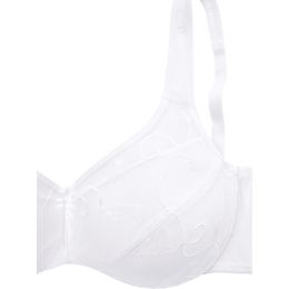 sheego Gro&szlig;e Gr&ouml;&szlig;en Minimizer-BH, petrol+wei&szlig;, Gr&ouml;&szlig;e 85C - Damen
