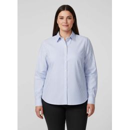 sheego Gro&szlig;e Gr&ouml;&szlig;en Gestreifte Bluse mit l&auml;ngenregulierbaren &Auml;rmeln, bleu-ecru-gestreift, Gr&ouml;&szlig;e 54 - Damen
