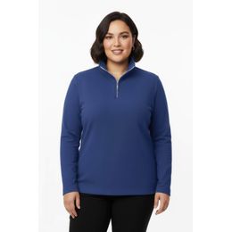 sheego Gro&szlig;e Gr&ouml;&szlig;en Troyer mit kurzem Rei&szlig;verschluss, royalblau, Gr&ouml;&szlig;e 54 - Damen