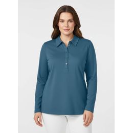 sheego Gro&szlig;e Gr&ouml;&szlig;en Poloshirt aus Baumwoll-Qualit&auml;t, topas, Gr&ouml;&szlig;e 46 - Damen