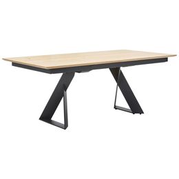 Venjakob Esstisch, Anthrazit, Eiche, Holz, Metall, Eiche, furniert, rechteckig, eckig, X-Form, 100x75x190 cm, Goldenes M, Made in Germany, Dgm, DGM-Klimapakt, DGM-Emissionslabel, in verschiedenen Holzarten erh&auml;ltlich, Variantenauswahl, Esszimmer, Tische, Esstische