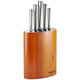 Homeware Profession. Messerblock, Akazie, Edelstahl, Holz, Metall, 6-teilig, Akazie, Lfgb, Kochen, K&uuml;chenmesser, Messersets