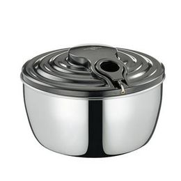 K&uuml;chenprofi K&uuml;chenprofi Salatschleuder, Schwarz, Edelstahl, Metall, 3,25 L, rund, 15.6 cm, Kochen, K&uuml;chenhelfer, Salatschleuder