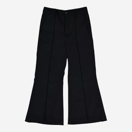 MM6 Schwarze Schlaghose aus Wollmischung