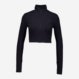 Smilodox Schwarze Cropped Fit Sport-Sweatjacke