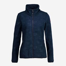 Dunkelblaue Fleecejacke mit gesticktem Logo