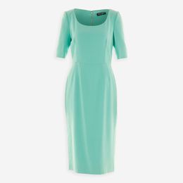 Dolce & Gabbana Mintgr&uuml;nes Midikleid mit rundem Ausschnitt