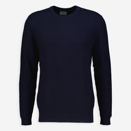 NO EXCESS Dunkelblauer Pullover mit Waffelstruktur