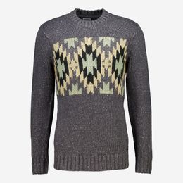 NO EXCESS Grauer Pullover mit Rundhalsausschnitt