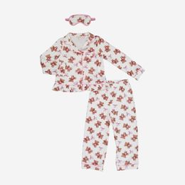 3-teiliges wei&szlig;es Pyjamaset