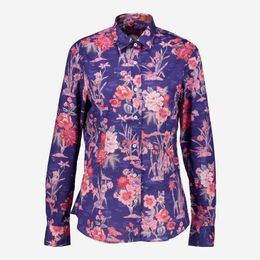 GANESH Violette Hemdbluse mit Blumenmuster
