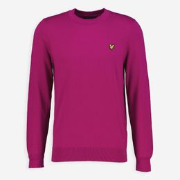Lyle & Scott Dunkelroter Pullover mit Rundhalsausschnitt