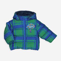 Stella McCartney Kids Dunkelblau-gr&uuml;ne Pufferjacke