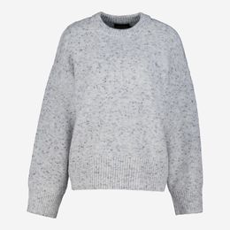 Pieces Grauer Pullover mit Melange-Muster