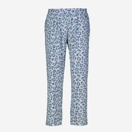 Blaue Pyjamahose mit Leopardenmuster
