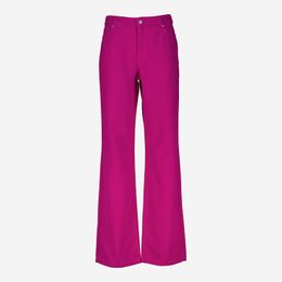 Fuchsiafarbene Flared Fit Jeans