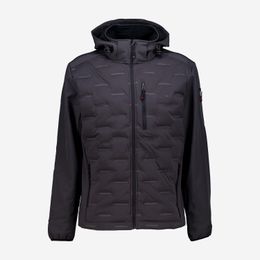 Graue Jacke mit abnehmbarer Kapuze