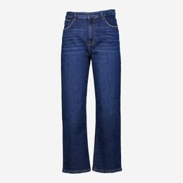 Dunkelblaue Straight Fit The Ella Jeans mit hohem Bund