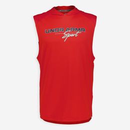 Under Armour Rotes &auml;rmelloses Oberteil mit Kapuze