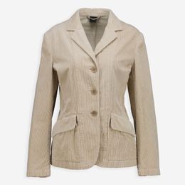 Aspesi Beiger Blazer aus Cord mit Reverskragen