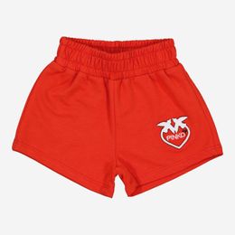 Rote Jersey-Shorts mit Logo
