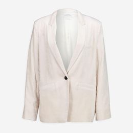 forte_forte Cremefarbener Blazer mit aufgesetzten Taschen