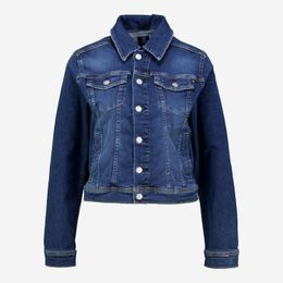 Blaue Jeansjacke mit Waschung
