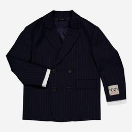 Dunkelblauer Blazer aus Wollmischung