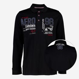 Carisma Schwarzes Poloshirt mit langen Ärmeln