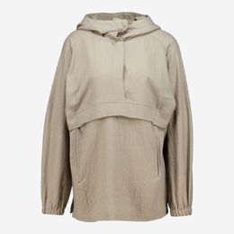 Beigefarbener Kapuzenpullover aus Wolle