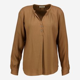 Braune Bluse mit V-Ausschnitt