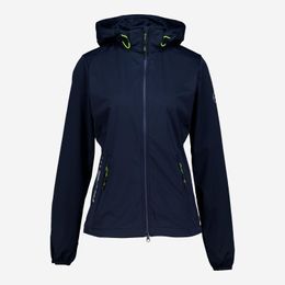 Dunkelblaue Softshell-Jacke mit Logo
