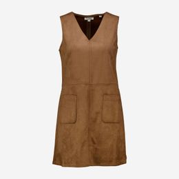 Hellbraunes Minikleid aus Kunstwildleder