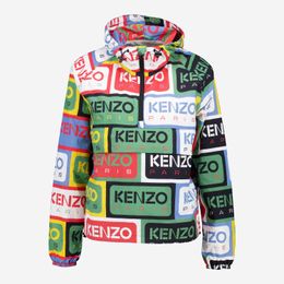 Kenzo Mehrfarbige Windjacke mit gesticktem Logo
