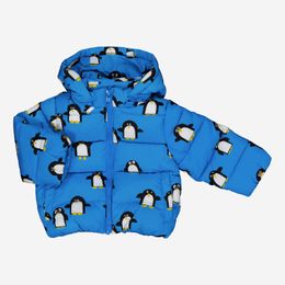 Blaue Jacke mit Pinguin-Muster