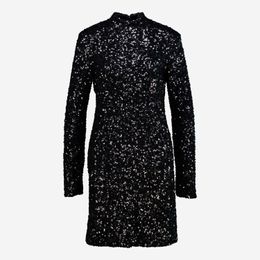 caliban Schwarzes Midikleid mit Rei&szlig;verschluss
