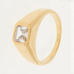 P D Paola 750er vergoldeter Square Ring aus Sterling Silber