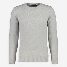 Ferrante Grauer Pullover mit Rundhalsausschnitt