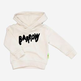 Cremefarbener Kapuzenpullover mit Logo