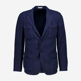 Boglioli Dunkelblauer Blazer aus Leinen