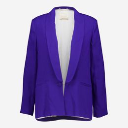 Blauer Blazer mit Seitenschlitzen